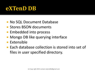 Extend db | PPT