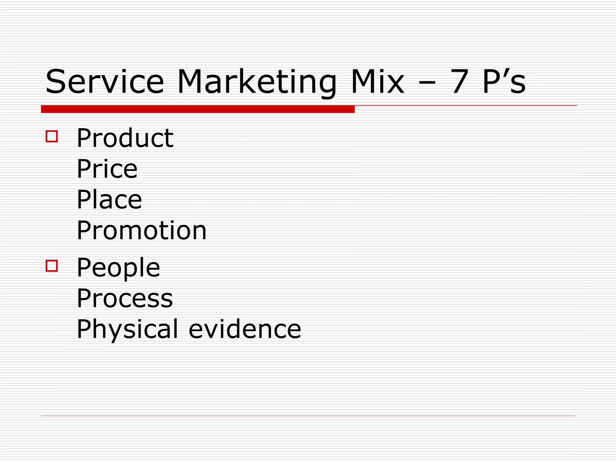 Extended Marketing Mix | PPT