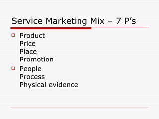 Extended Marketing Mix | PPT