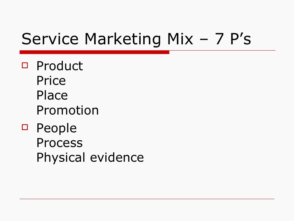 Extended Marketing Mix