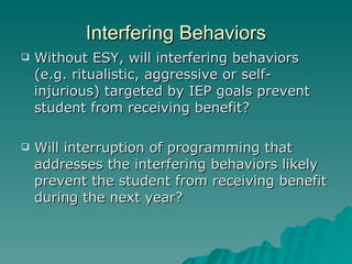 Extended School Year Services | PPT