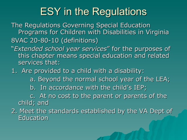 Extended School Year Services | PPT | Special Needs Kids | Parenting