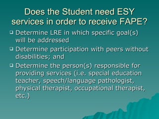 Extended School Year Services | PPT