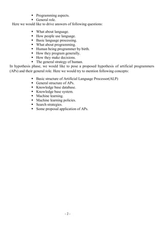 Proposed Role Of Artificial Programmers (APs), perspective digital era | PDF | Programming ...