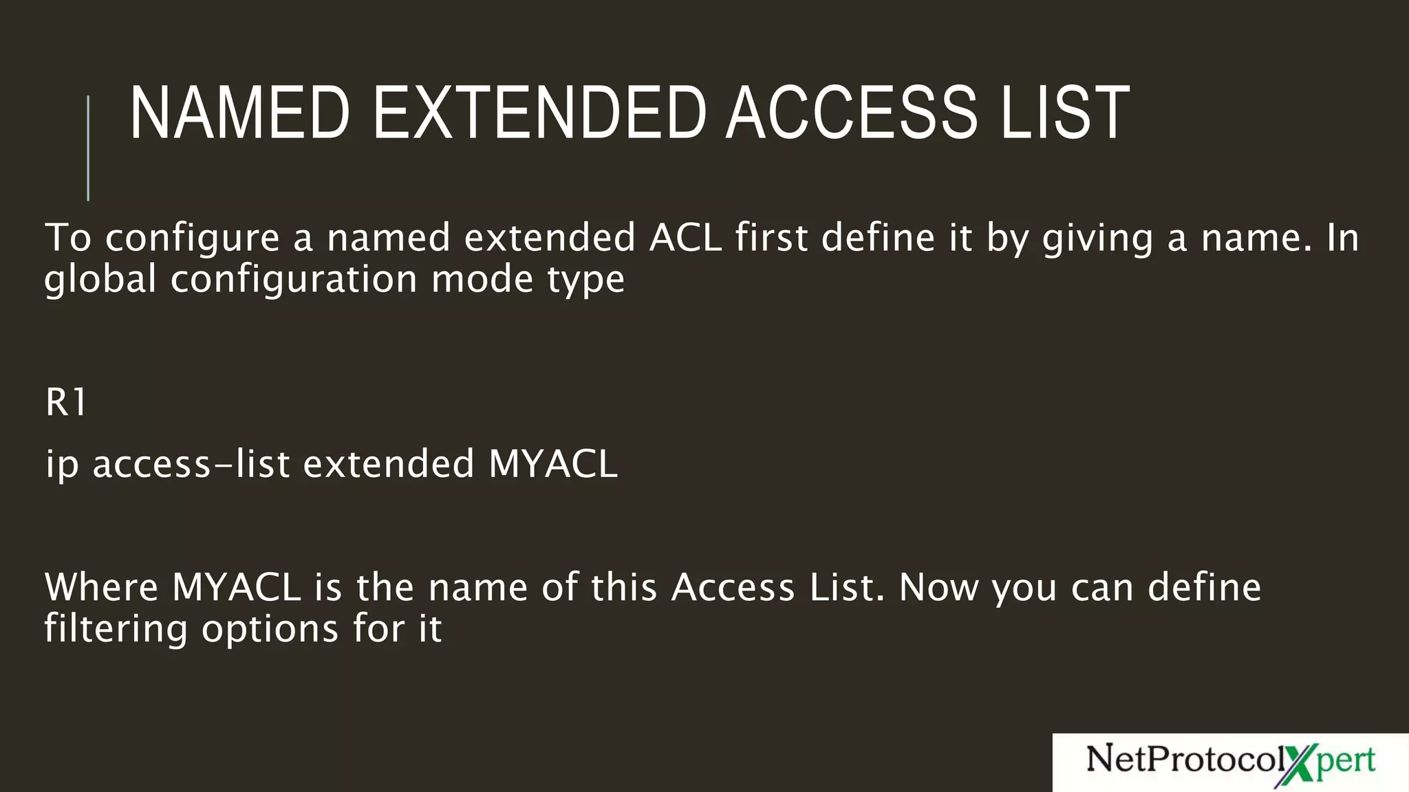 Extended Access Lists | PPTX