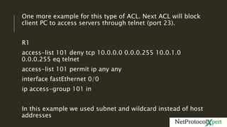 Extended Access Lists | PPTX