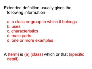 Extended definition | PPT