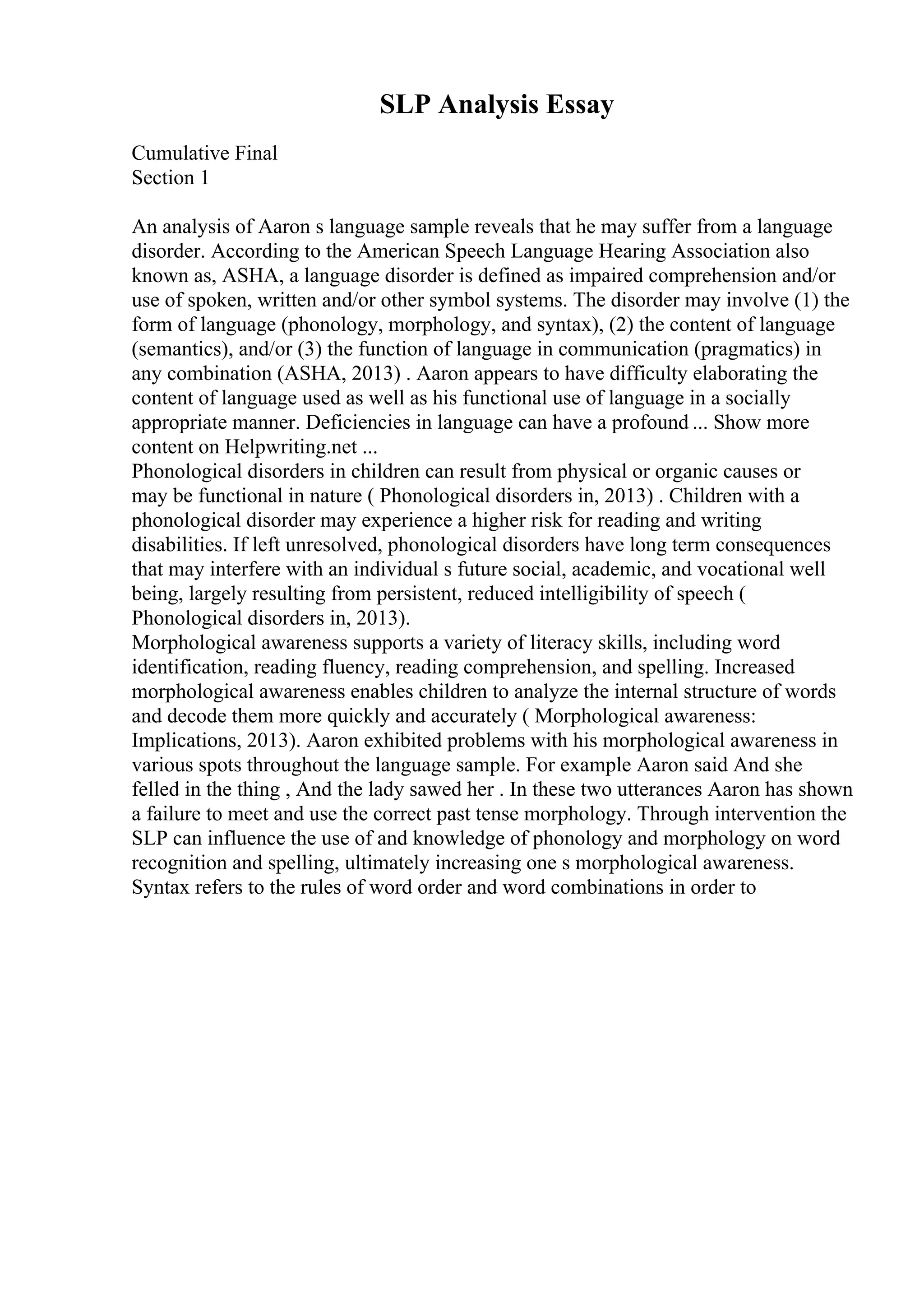 Extended Definition Essay Examples | PDF