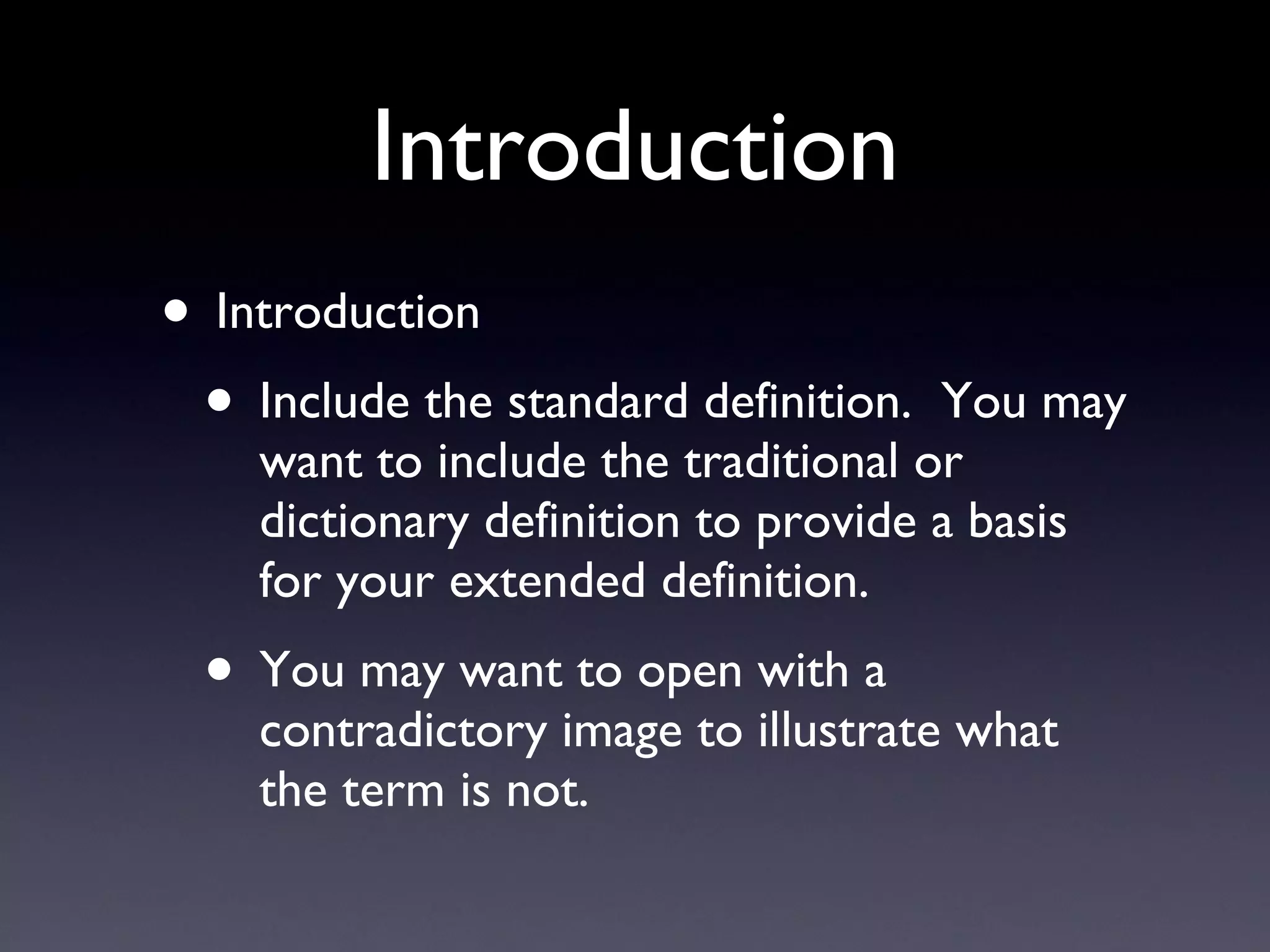 Extended definitions | PPT