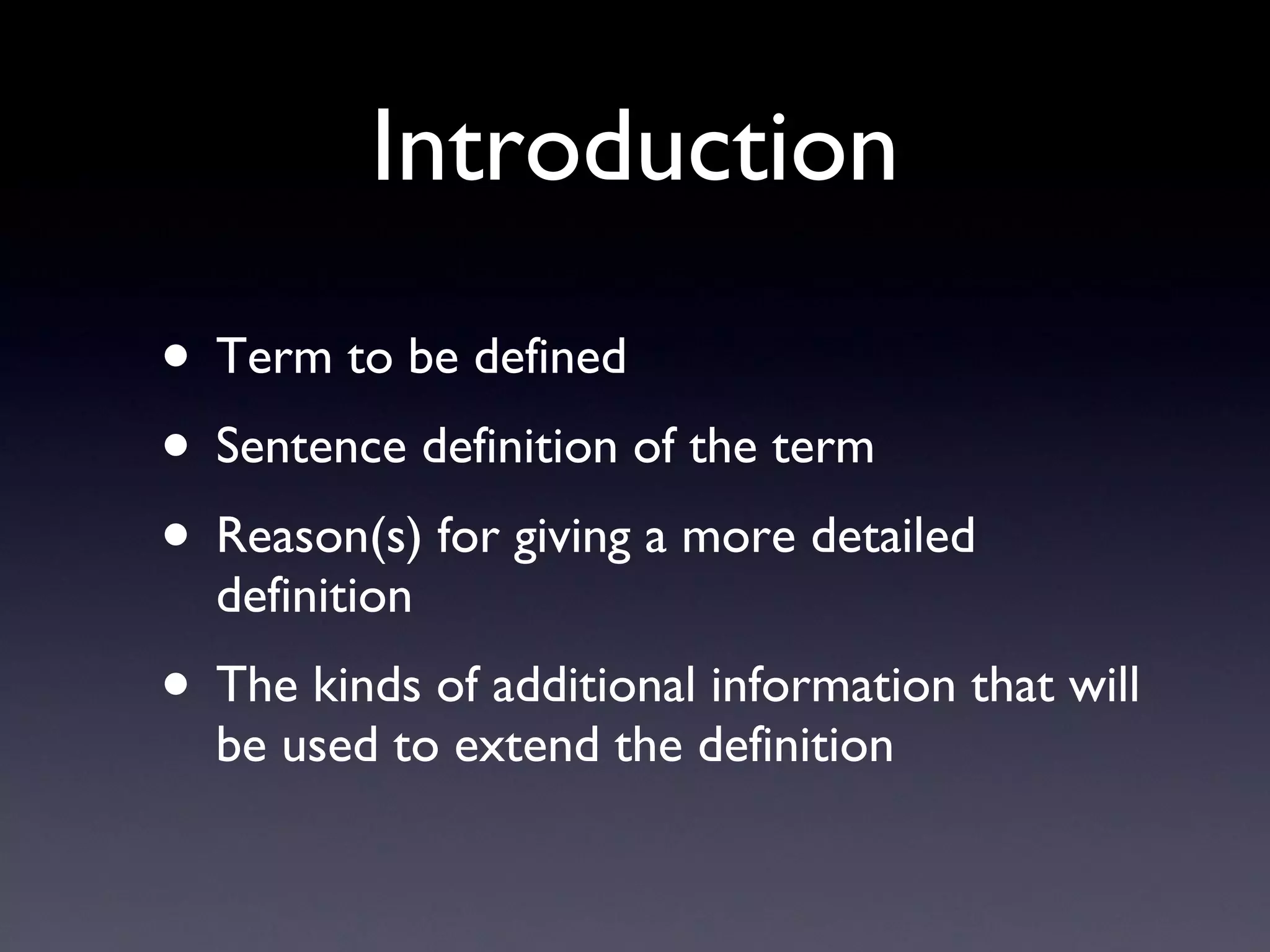 Extended definitions | PPT