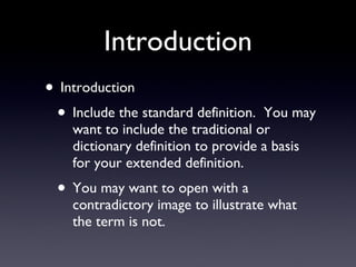 Extended definitions | PPT