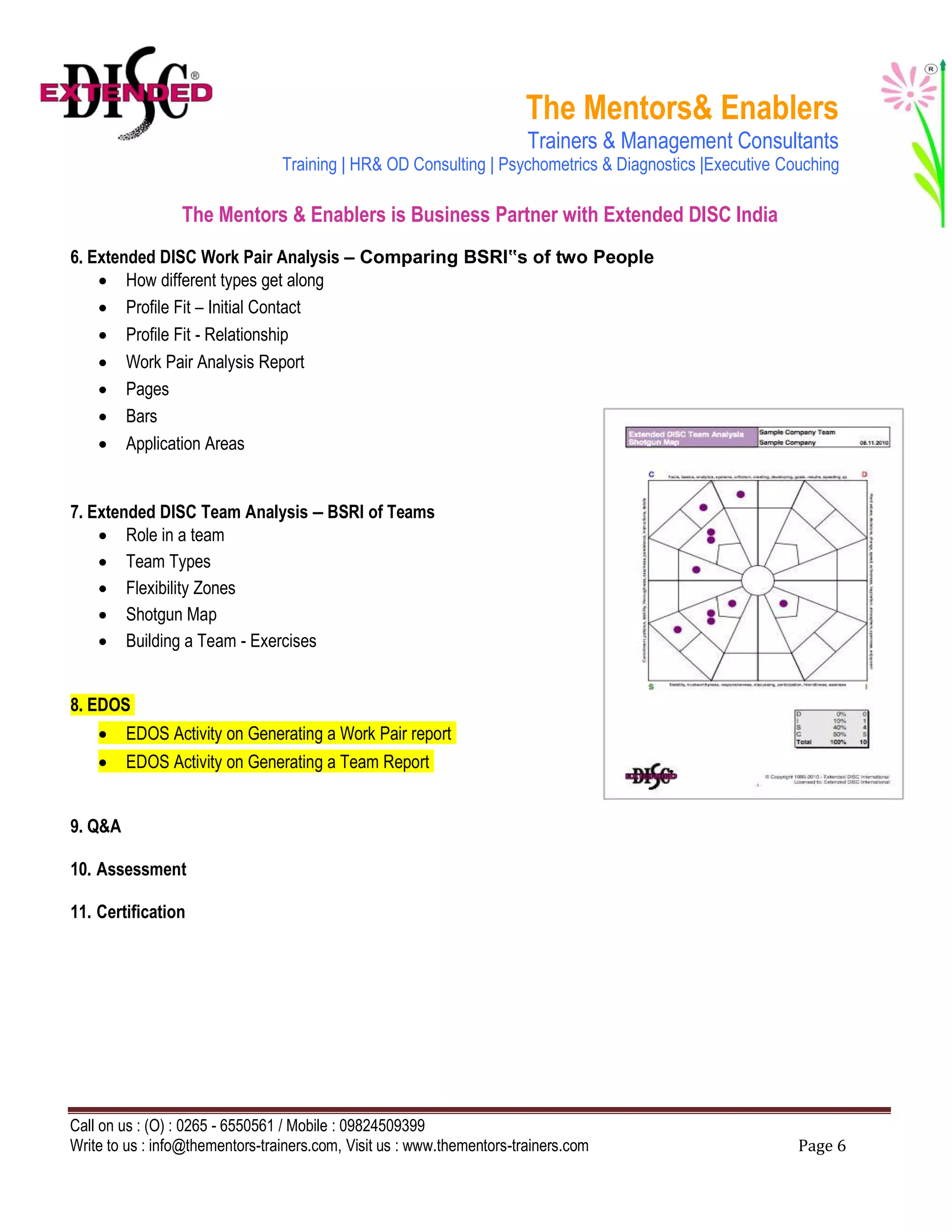 Certification Brochure Extended DISC level 1CEDA | PDF