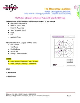 Certification Brochure Extended DISC level 1CEDA | PDF