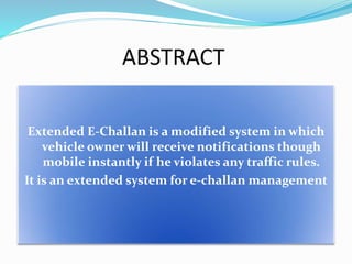 Extended e challan | PPTX