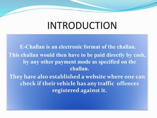 Extended e challan | PPTX