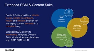 What's New and What’s Next in OpenText Extended ECM & Content Suite | PDF