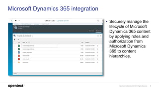 OpenText Extended ECM for Microsoft Dynamics Customer Engagement | PPTX