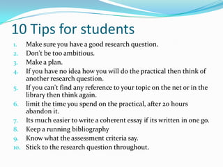 Extended essay criteria | PPTX