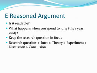 Extended essay criteria | PPTX