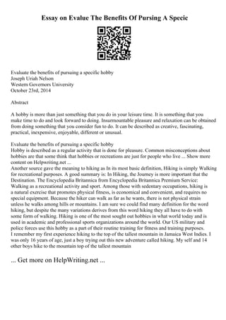 Extended Essay Examples For History | PDF | Chemistry | Science