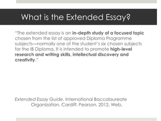 Extended essay orientation revised | PPTX