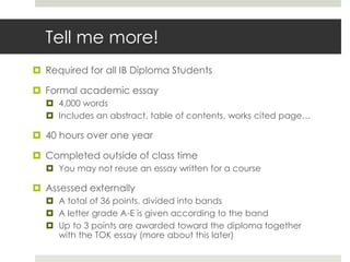 Extended essay orientation revised | PPTX | Educational Assessment ...