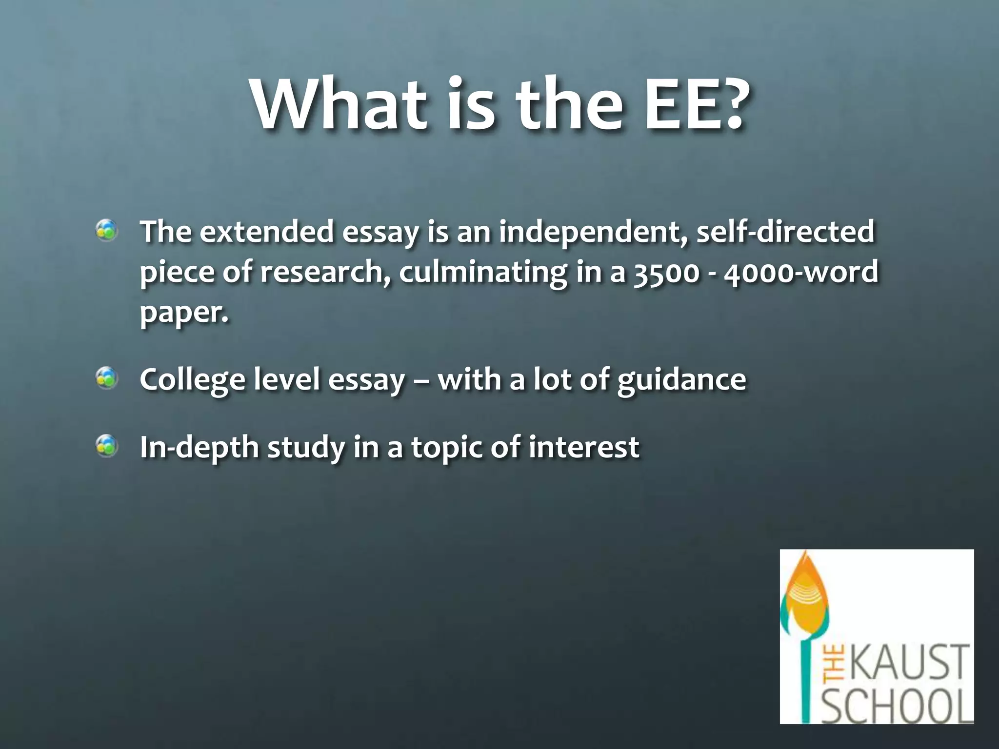 Extended essay overview | PPTX
