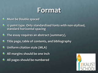 Extended essay overview | PPTX