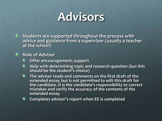 Extended essay overview | PPTX