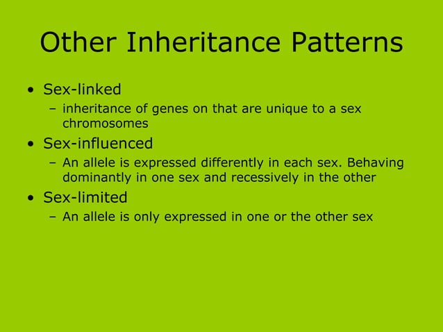 Extended inheritance patterns | PPT Extended inheritance patterns | PPT