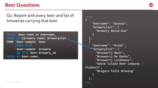 Extended JOIN in Couchbase Server 4.5 | PPTX | Databases | Computer Software and Applications