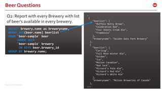 Extended JOIN in Couchbase Server 4.5 | PPTX | Databases | Computer Software and Applications