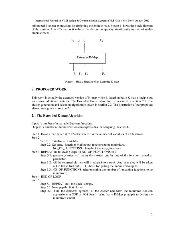EXTENDED K-MAP FOR MINIMIZING MULTIPLE OUTPUT LOGIC CIRCUITS | PDF