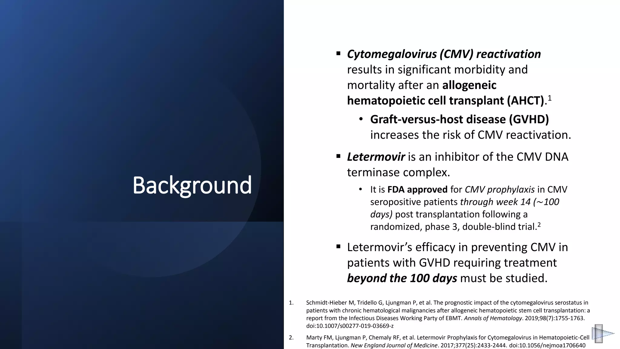 Extended Letermovir Prophylactic Therapy as CMV Prophylaxis in Graft ...