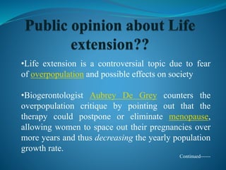 Extended life span | PPT