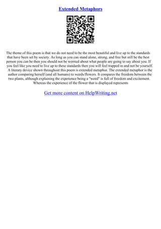 Extended Metaphor Essay | PDF