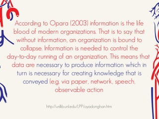 Extended metaphors for information flow | PPT