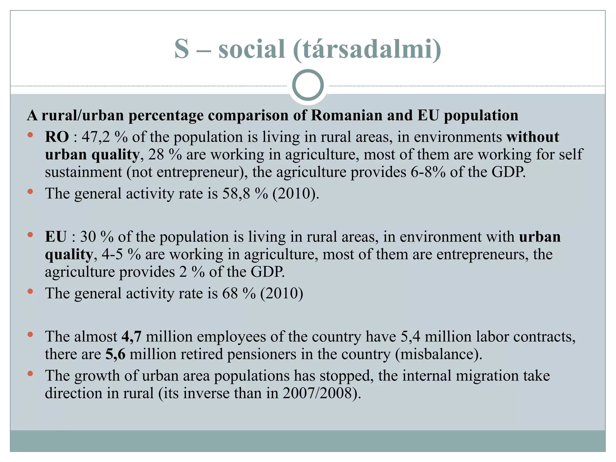 Background Analysis of The Romanian social and economic situation | PPT ...