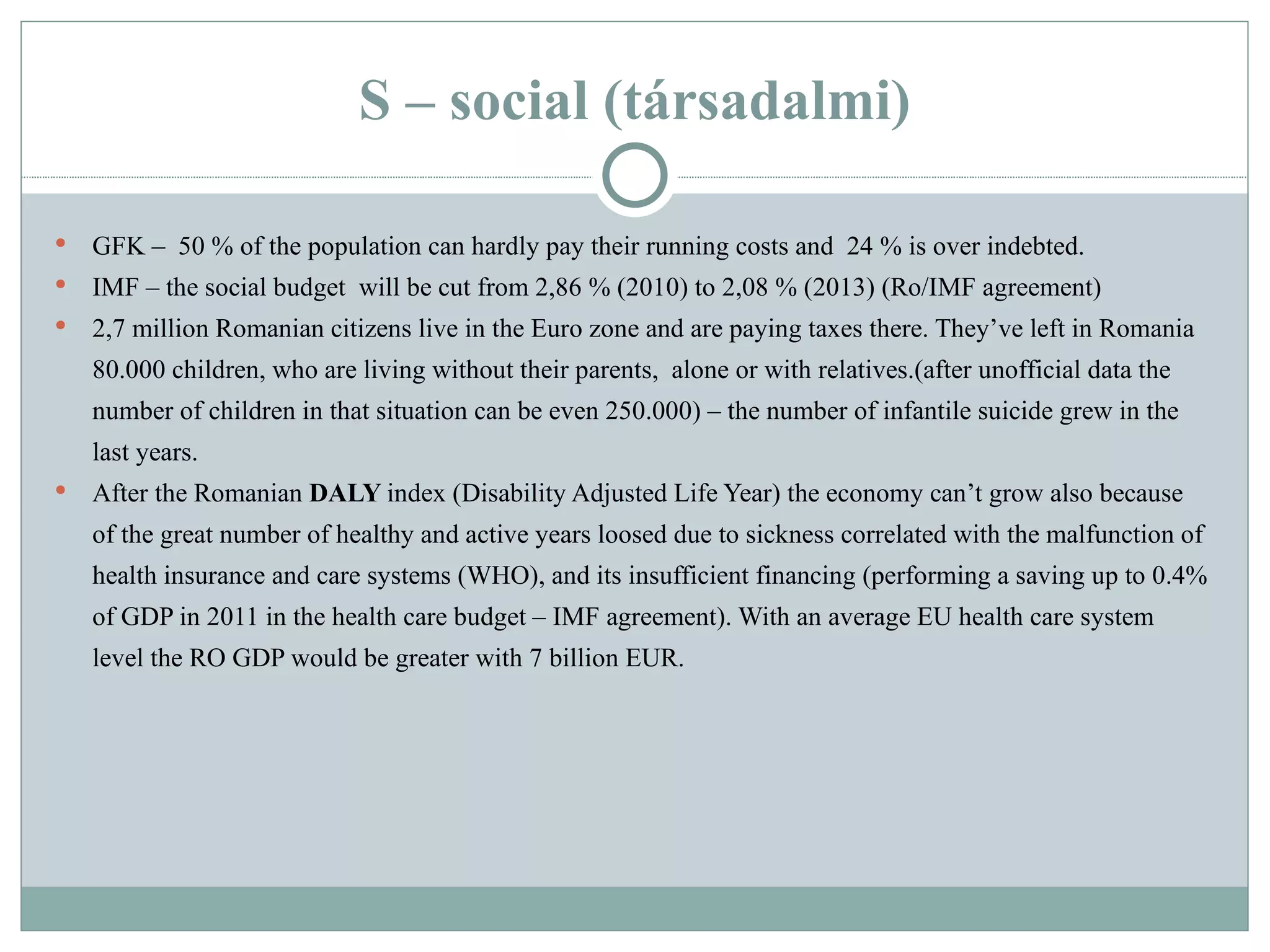 Background Analysis of The Romanian social and economic situation | PPT ...