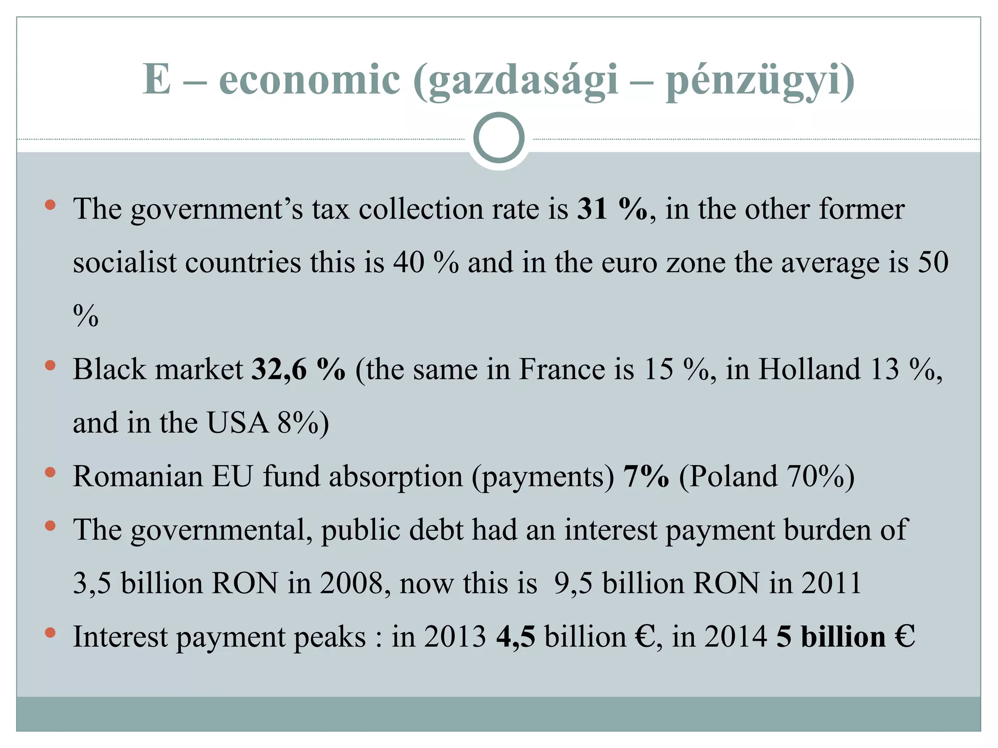Background Analysis of The Romanian social and economic situation | PPT ...