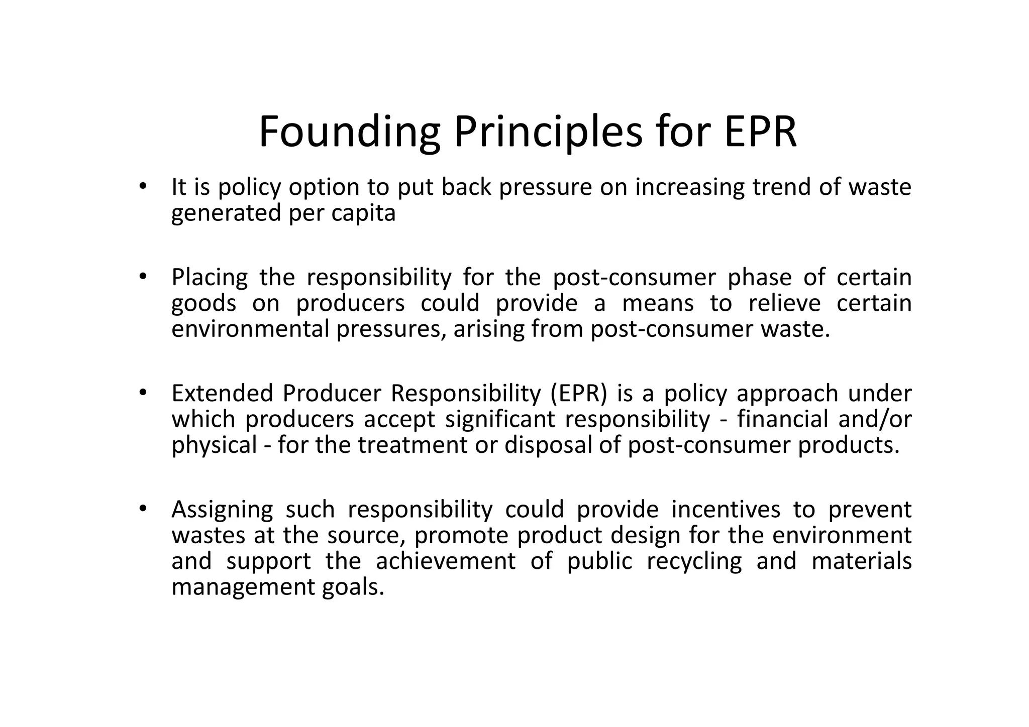 Extended producer responsibility by K D Bhardwaj | PDF