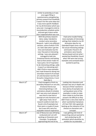 Extended project log | DOCX