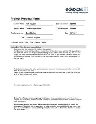 Extended project proposal form final | DOC