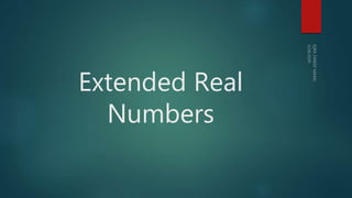 Extended real numbers | PPT