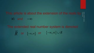 Extended real numbers | PPT