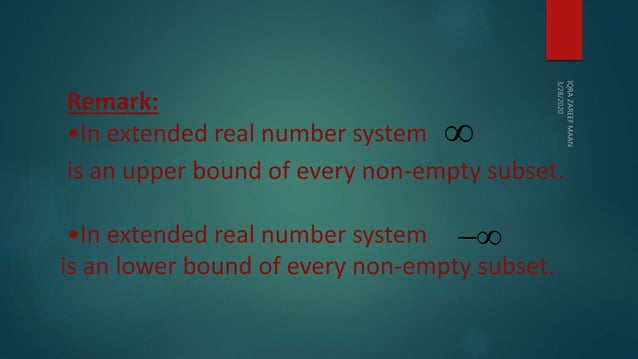 Extended real numbers | PPT