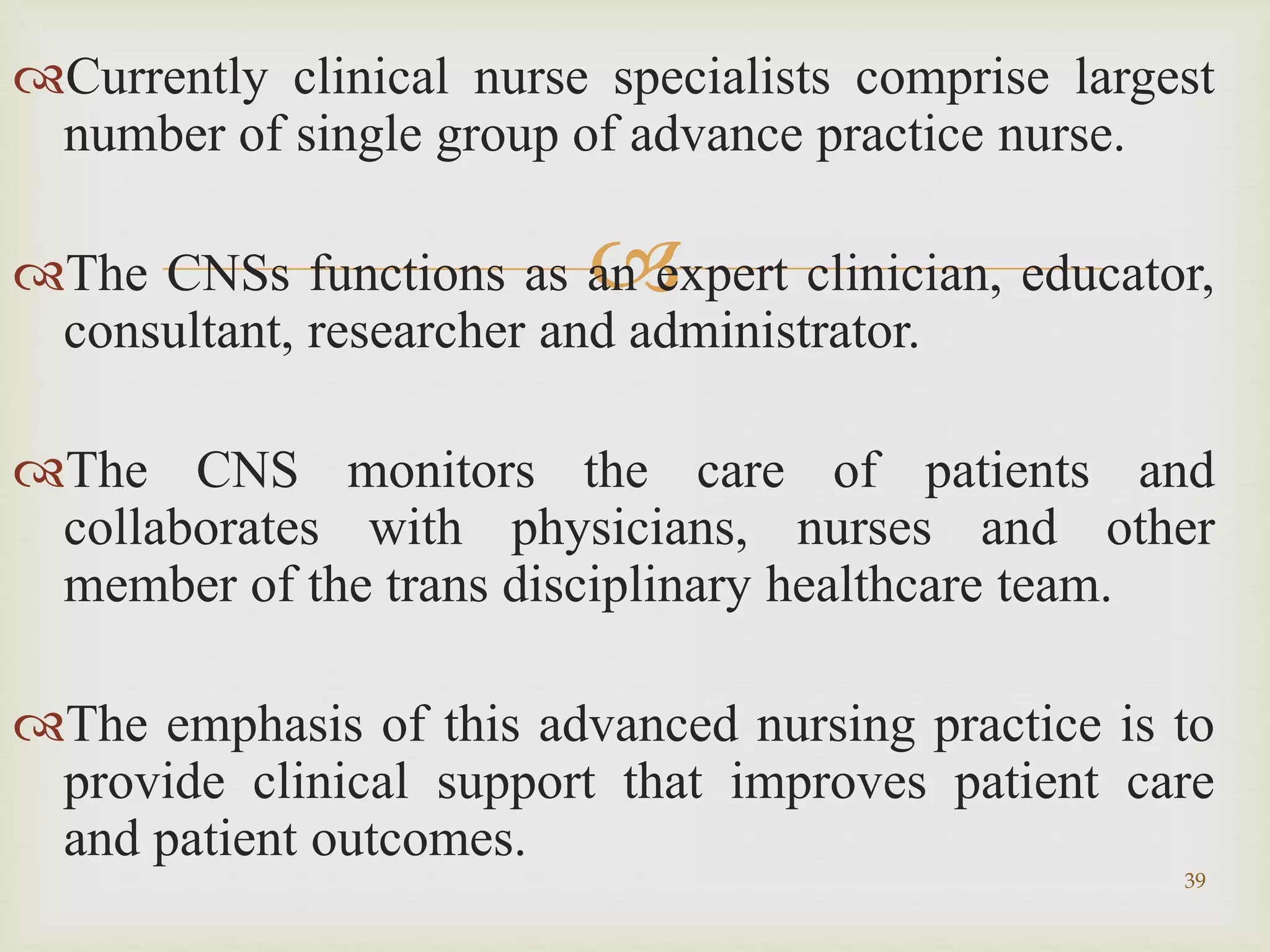 Extended role of nursing | PPT
