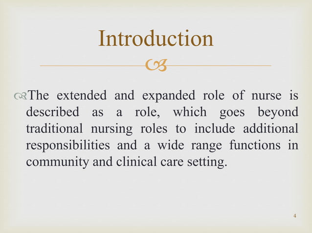 Extended role of nursing | PPT