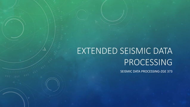 Extended seismic data processing lec25, fk filtering | PPTX