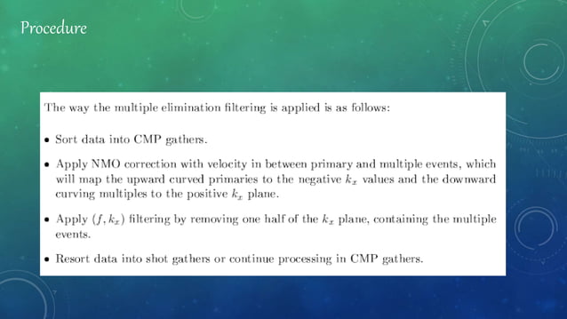 Extended seismic data processing lec25, fk filtering | PPTX